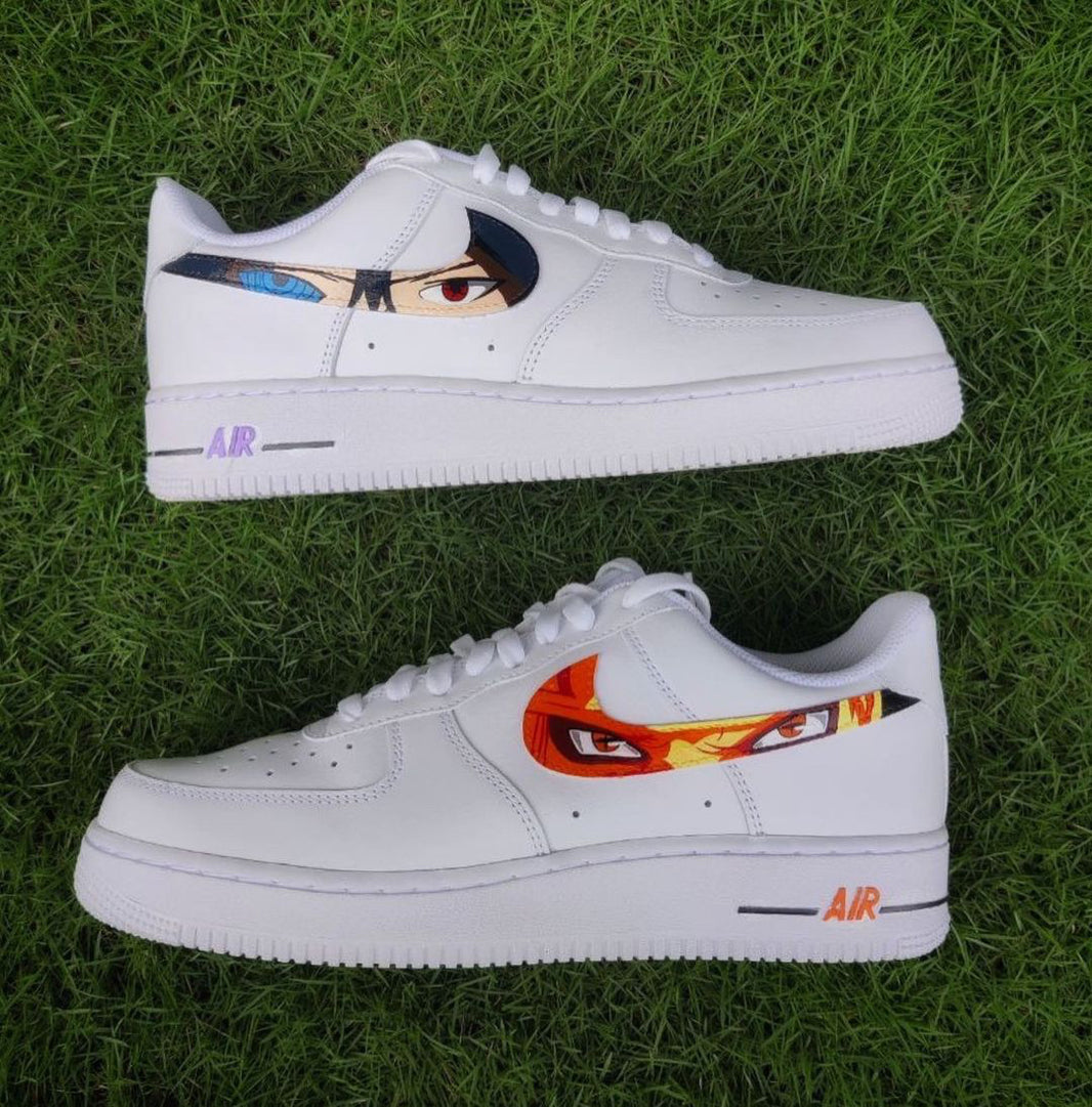 Custom Air Force 1 White Anime Eyes Design – insdrip