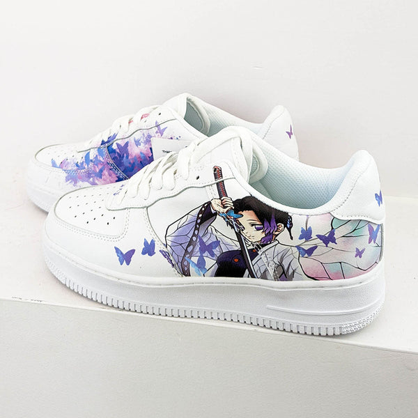 Custom Air Force 1 White With Anime Character And Butterflies – insdrip
