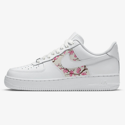 Custom Air Force 1 White With Cherry Blossom Pattern – insdrip
