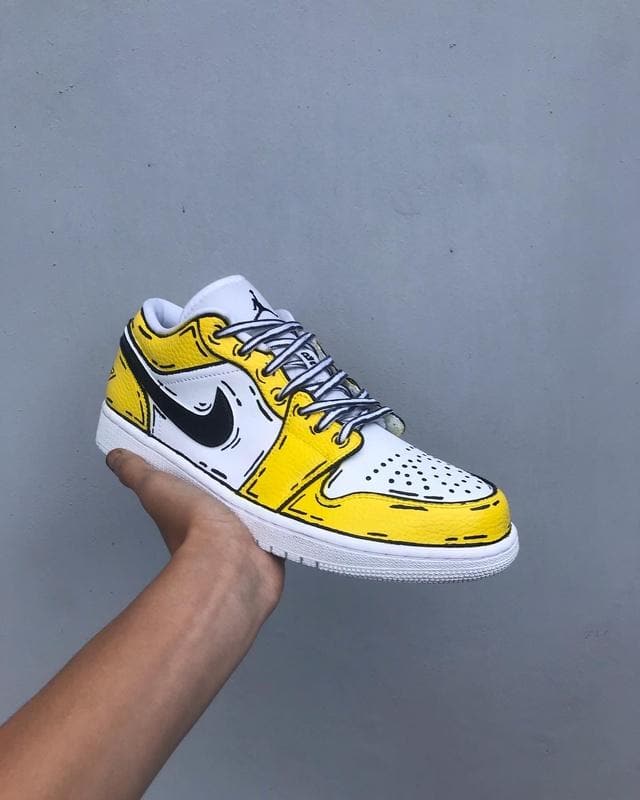 Custom Air Jordan 1 Cartoon Yellow – insdrip