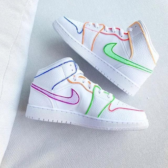 Custom Air Jordan 1 Painted Rainbow Colorway – insdrip