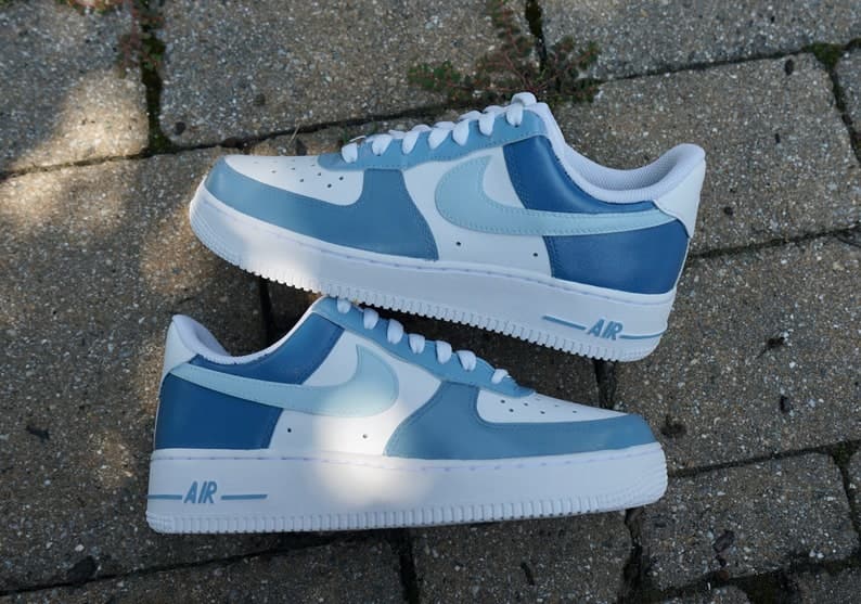 Blue Air Force 1 Custom Nike Air Force 1 – insdrip
